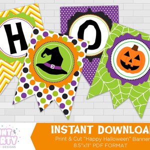Printable Kid's Cute Happy Halloween Banner, Cute Halloween Party ...