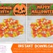 Printable Pumpkin Teeth Halloween Treat Bag Toppers, Kids Halloween ...
