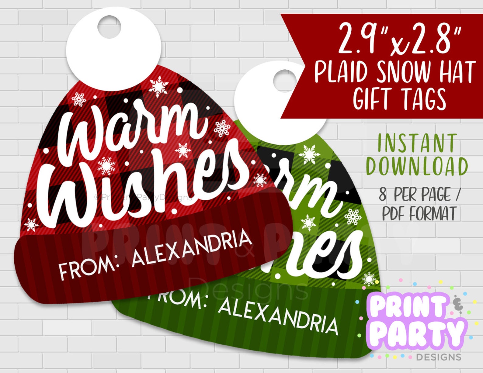 Printable Warm Wishes Gift Tags, Hot Chocolate Christmas Party Favor ...