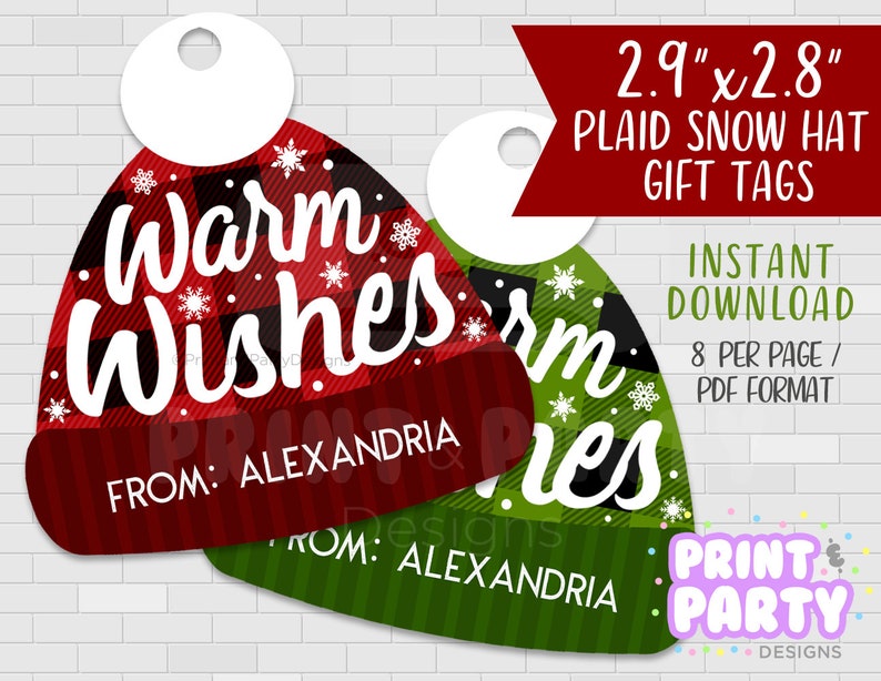 Printable Warm Wishes Gift Tags Hot Chocolate Christmas Party - Etsy