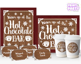 Printable Hot Chocolate Bar Kit Office Holiday Party Hot | Etsy Canada
