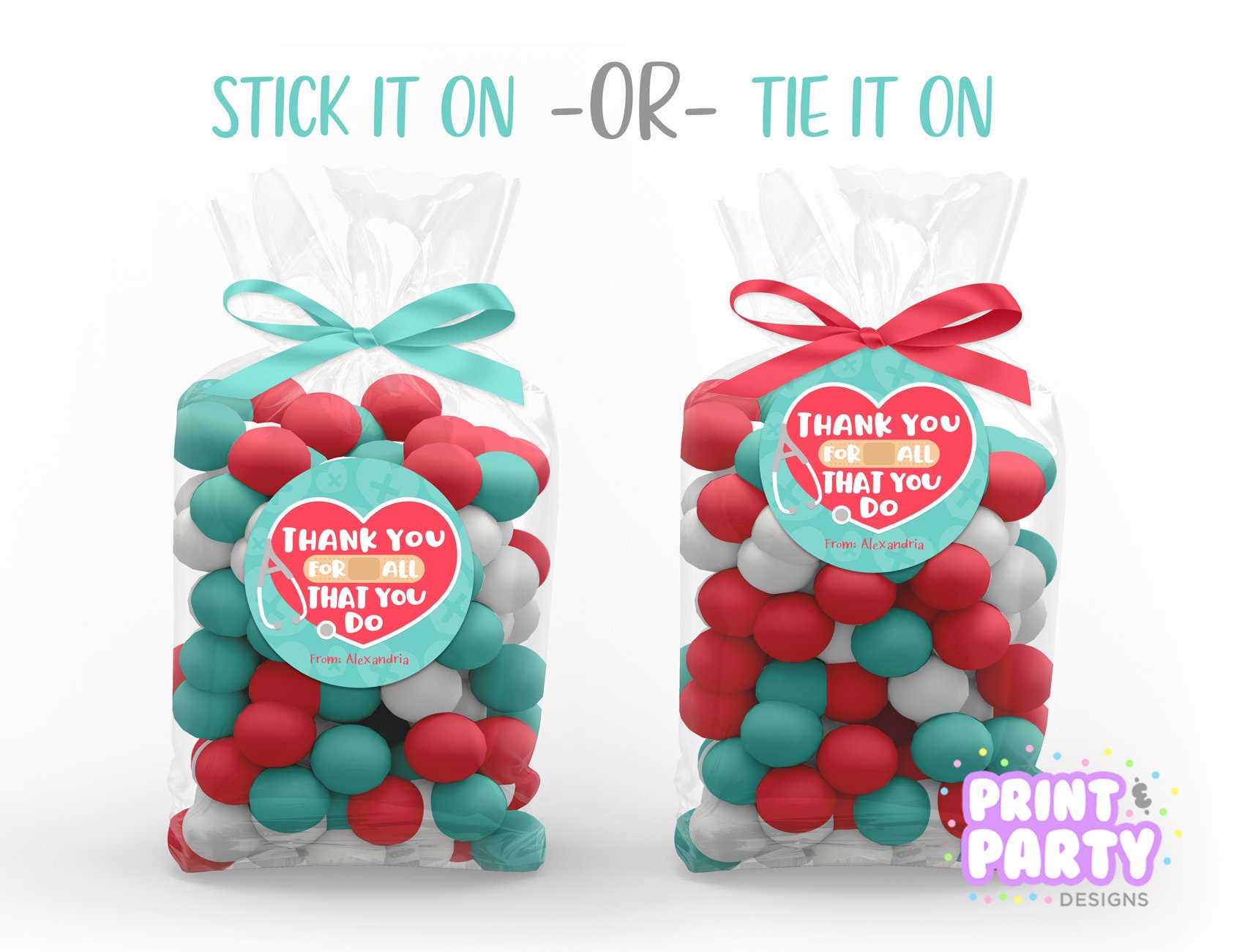 Printable Thank You Gift Tags for Nurses, Nurse Doctor Appreciation ...