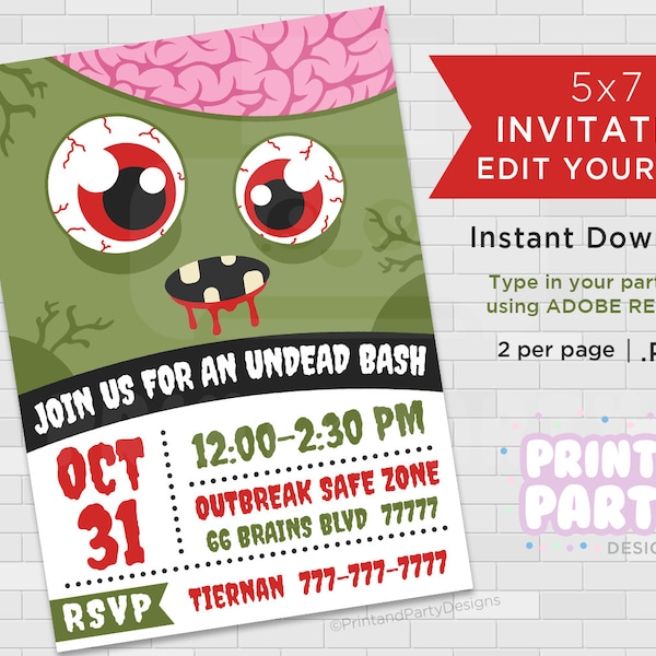 Walking Dead Invites - Etsy