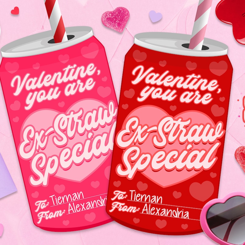 Valentines Day Straws - Etsy