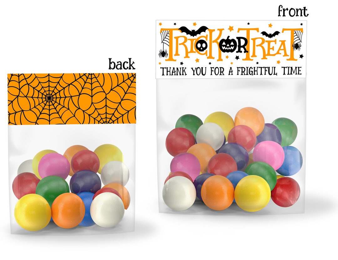 Printable Halloween Treat Bag Toppers, Kid's Halloween Party Favor ...