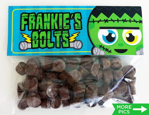 Printable Frankie's Bolts Halloween Treat Bag Toppers, Kids ...