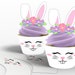 Printable Pastel Easter Bunny Ears Cupcake Toppers and - Etsy