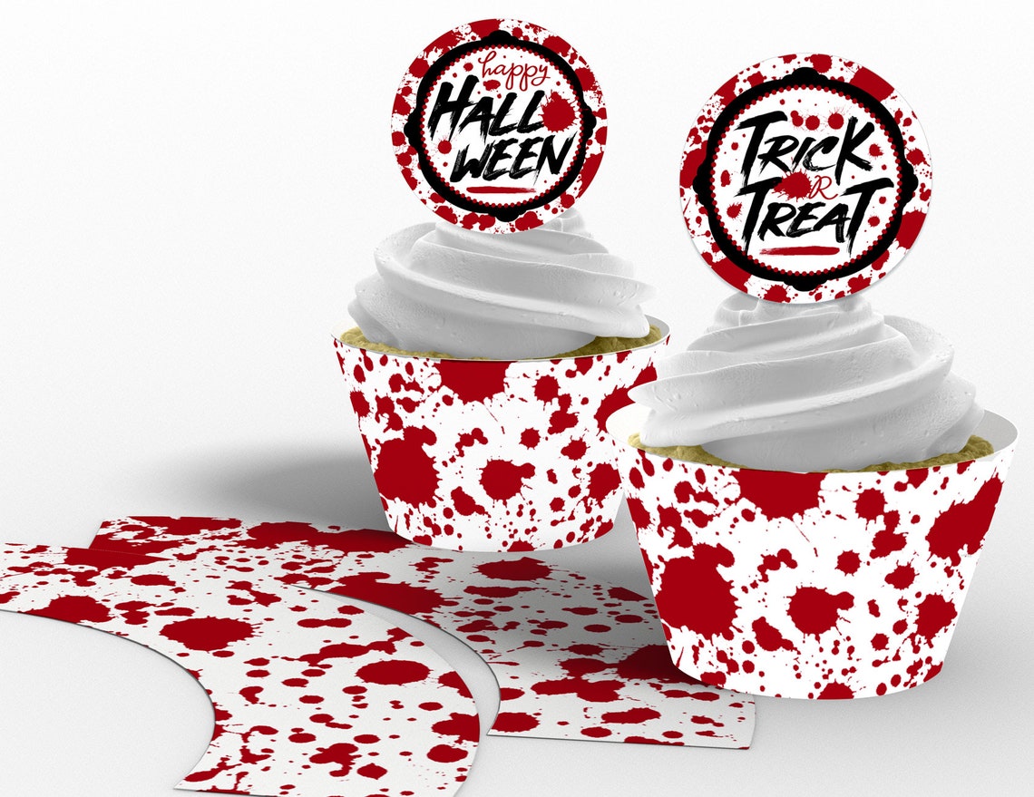 Printable Blood Splatter Halloween Party Decorations - Etsy