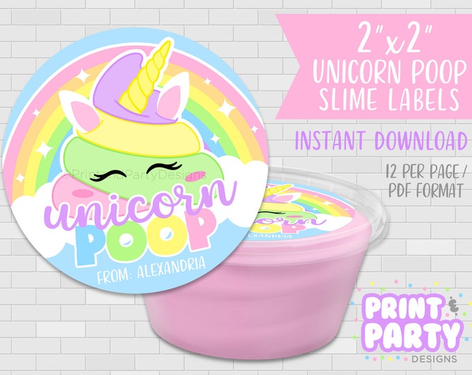 Unicorn Poop Labels,unicorn Poop Stickers,kids Valentines for School ...