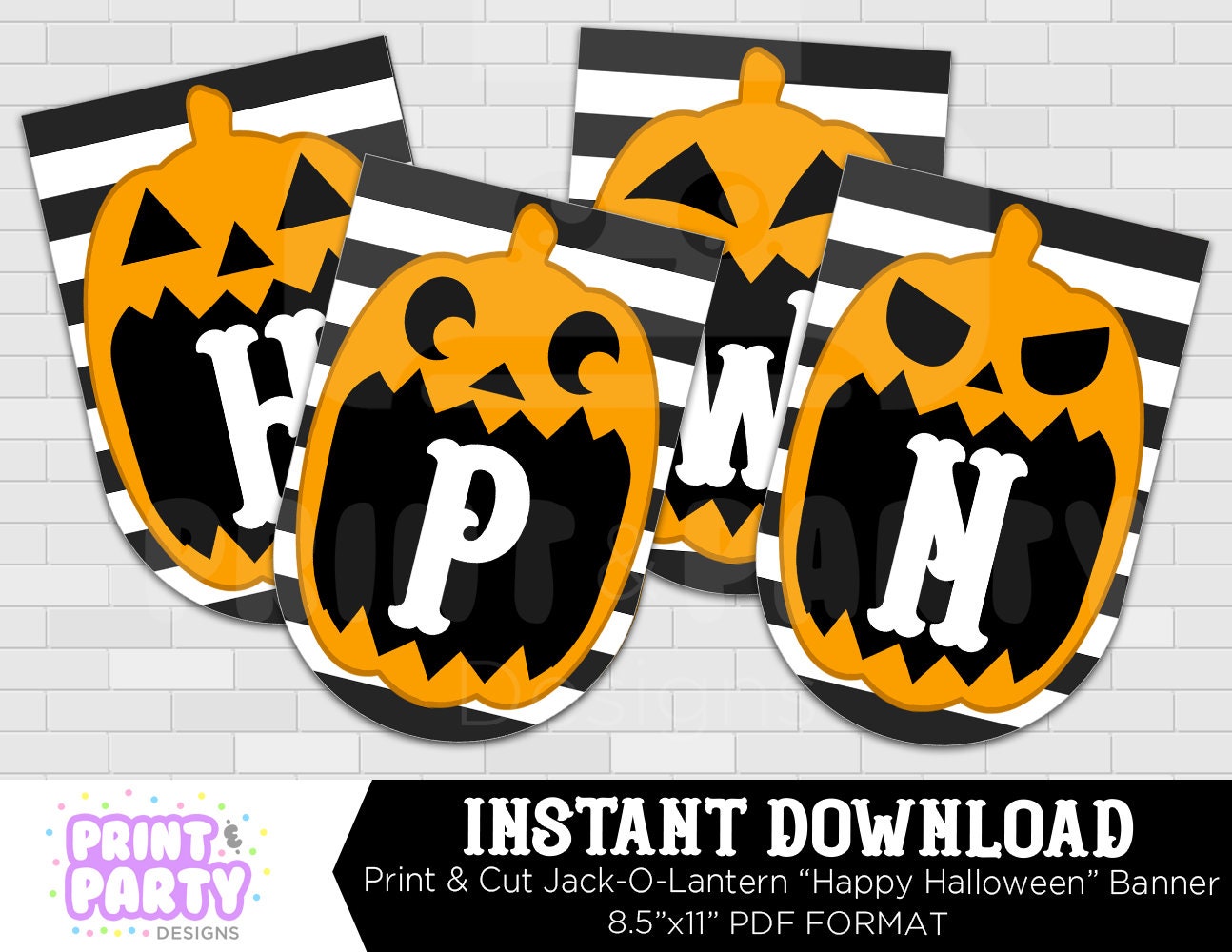 FREE halloween decorations printable pdf for easy and spooky decor!