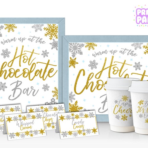 Printable Hot Chocolate Bar Kit Office Holiday Party Hot - Etsy