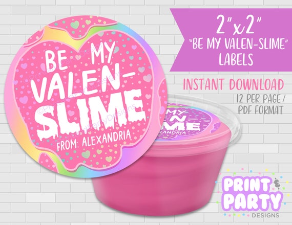 Printable Be My Valen-Slime Valentine's Day Cards for Kids, Slime ...