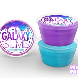 Printable Galaxy Slime Container Labels, Galaxy Party Favor Tags ...