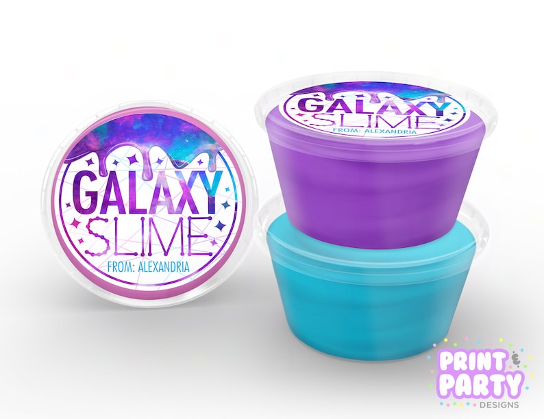 Printable Galaxy Slime Container Labels Galaxy Party Favor - Etsy Canada