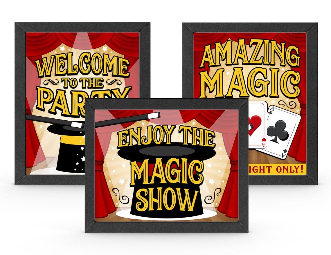 Printable Magic Show Birthday Party Decorations Magician | Etsy