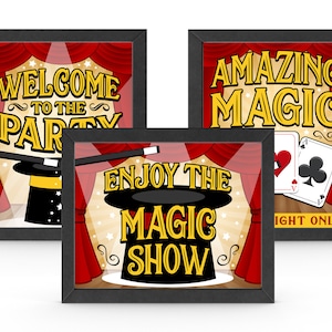 Printable Magic Show Birthday Party Decorations, Magician Birthday ...
