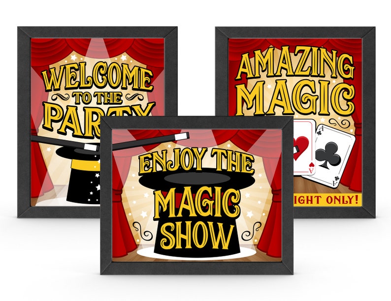 Printable Magic Show Birthday Party Decorations Magician - Etsy