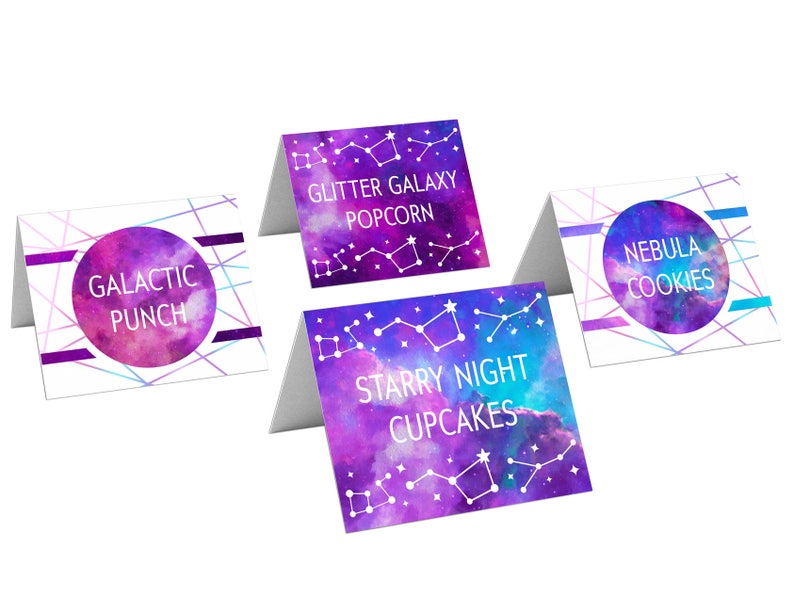Printable Galaxy Birthday Party Decorations, Teen Galaxy Birthday Party ...