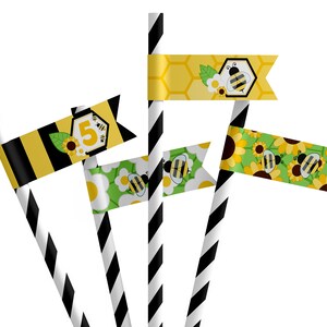 Printable Kid's Bumble Bee Birthday Party Decorations, Honey Bee ...