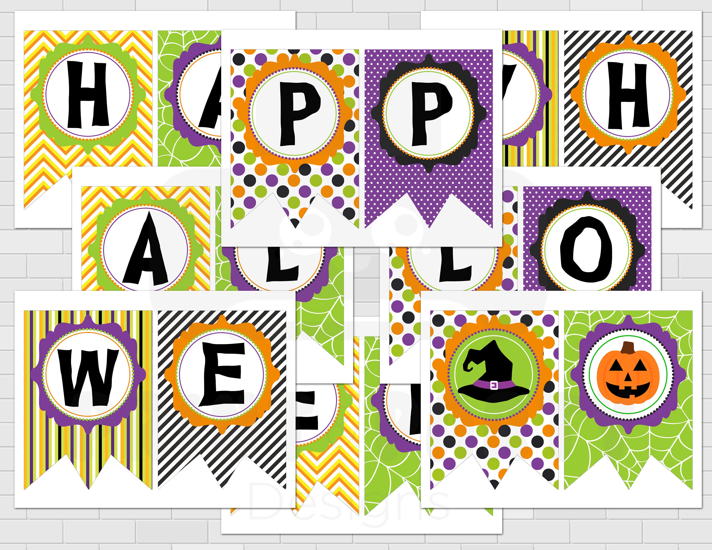 Printable Kid's Cute Happy Halloween Banner, Cute Halloween Party ...