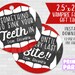 Printable Vampire Fangs Halloween Party Favor Gift Tags, Kids Halloween ...