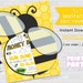 Printable Bumble Bee Birthday Party Invitations Summer Honey - Etsy