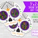 Printable Sugar Skull Day of the Dead Halloween Favor Gift - Etsy