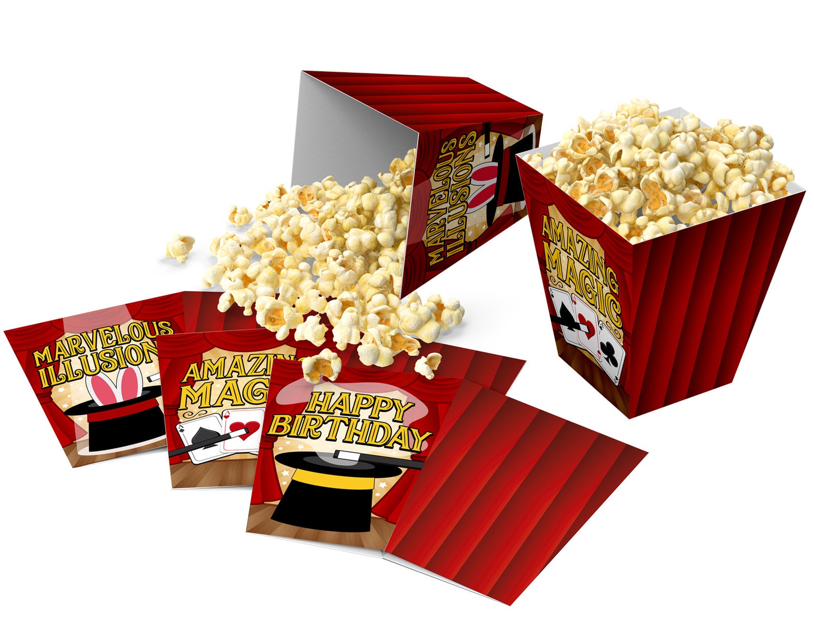 Printable Magic Show Birthday Party Decorations, Magician Birthday ...