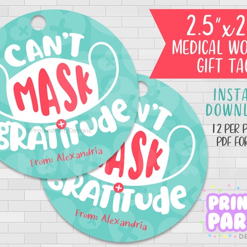 Printable Thank You Gift Tags for Nurses Doctors Can't - Etsy