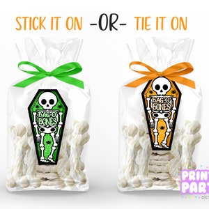 Printable Bag O Bones Halloween Gift Tags, Halloween Classroom Gift ...