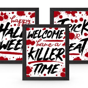 Printable Blood Splatter Halloween Party Decorations, Halloween Party ...