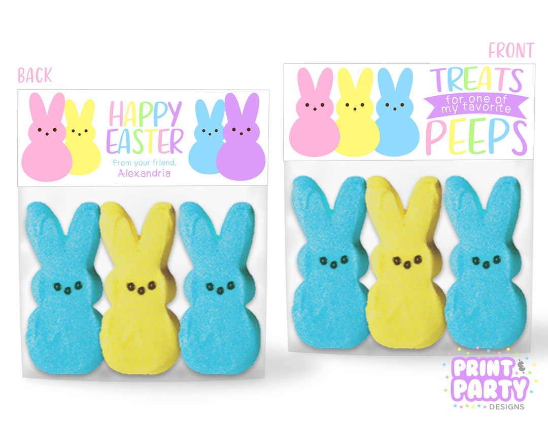 Printable Easter Treats for My Peeps Loot Bag Toppers, Easter Goody ...