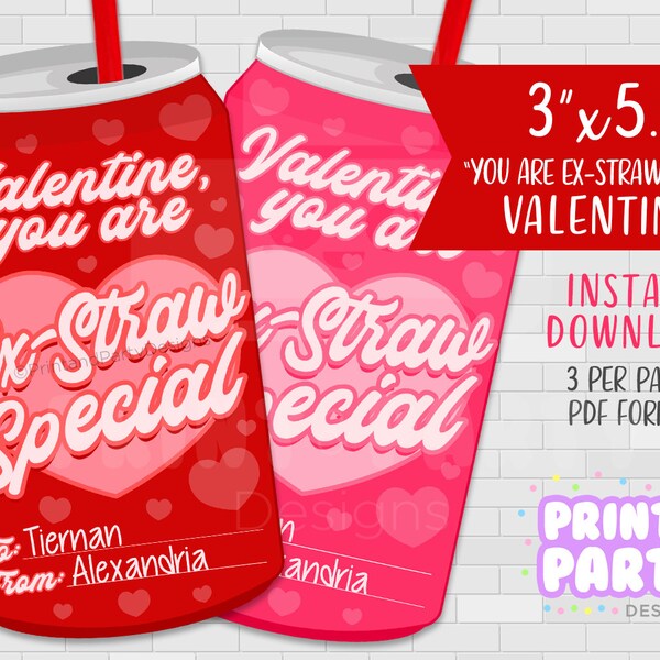 Valentines Day Straws - Etsy