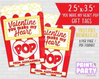 INSTANT DOWNLOAD DIY Printable Red Polka Dot Just Poppin by & - Etsy