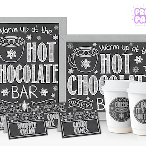 Printable Hot Chocolate Bar Kit, Office Holiday Party, Hot Cocoa Bar ...