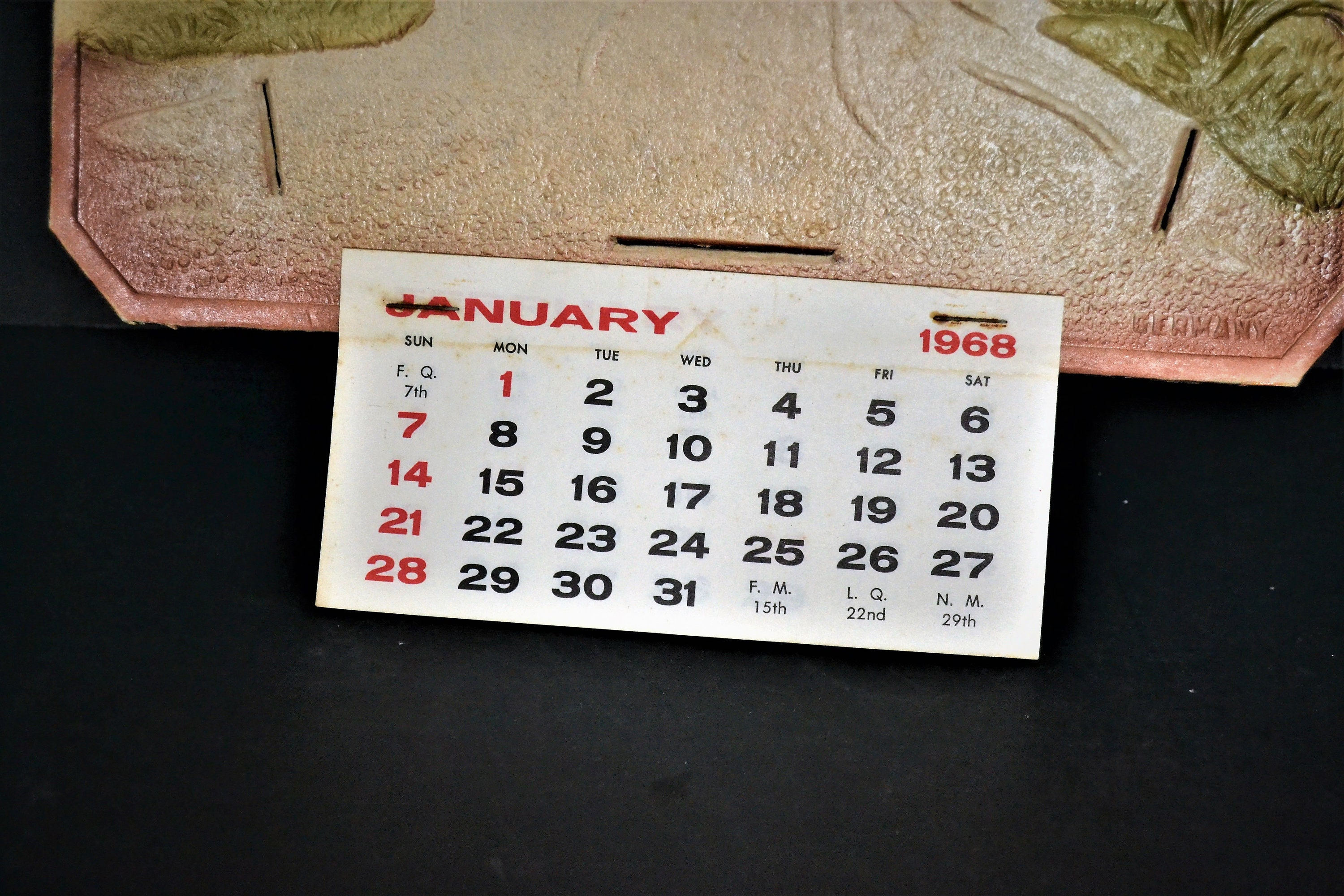 Vintage Die Cut Embossed Farm Scene Calendar 1968 - Etsy