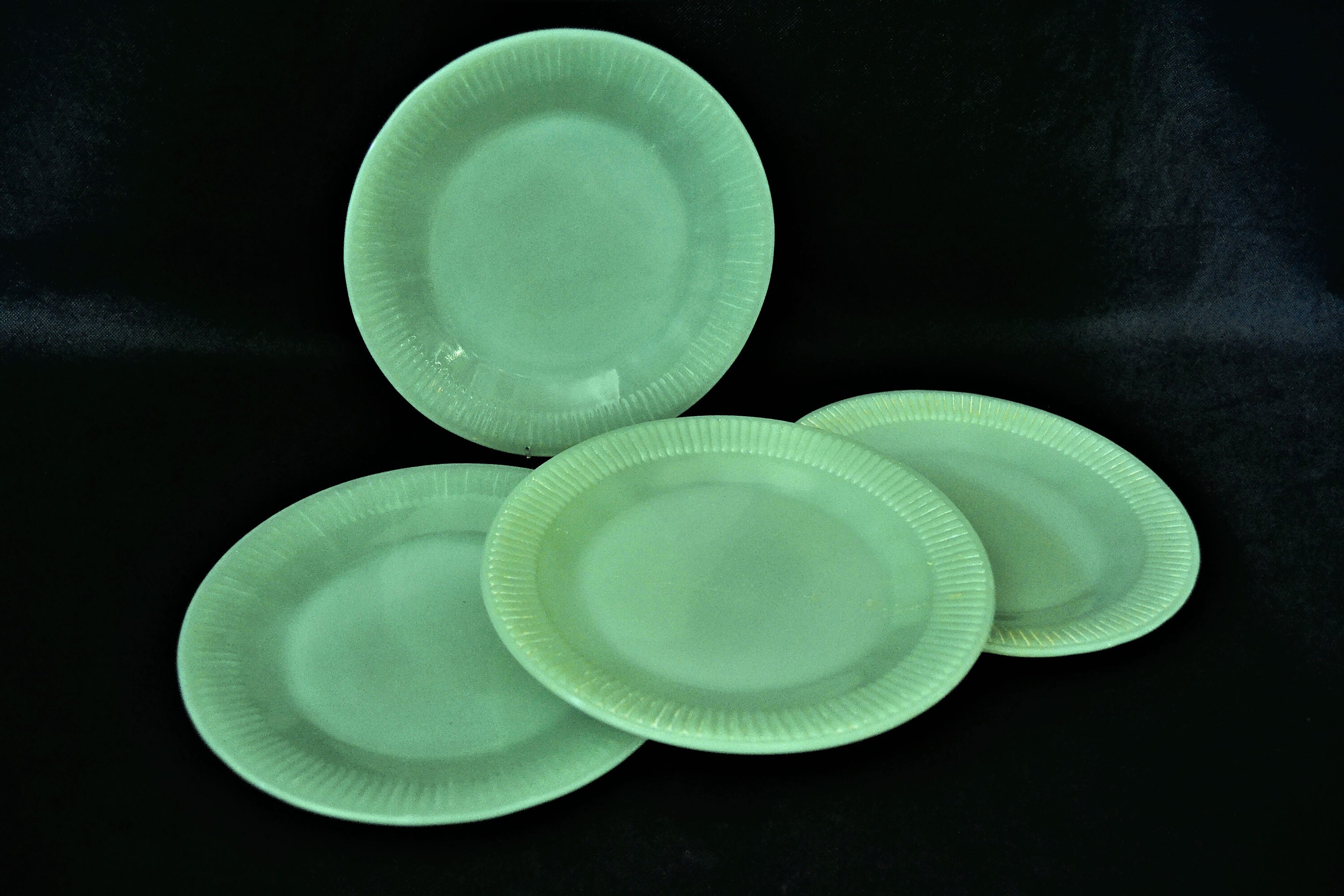 Jadeite Jane Ray Luncheon Plates From Fire King - Etsy
