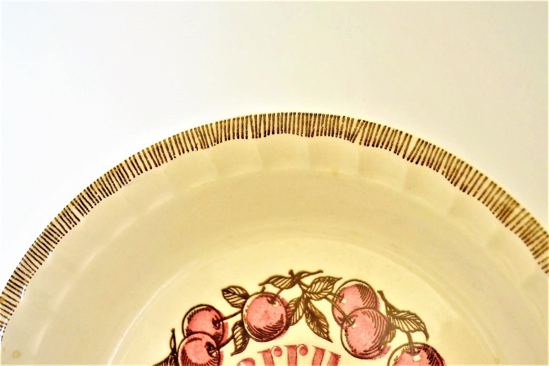 Vintage Cherry Recipe Pie Plate From Royal China Jeannette - Etsy