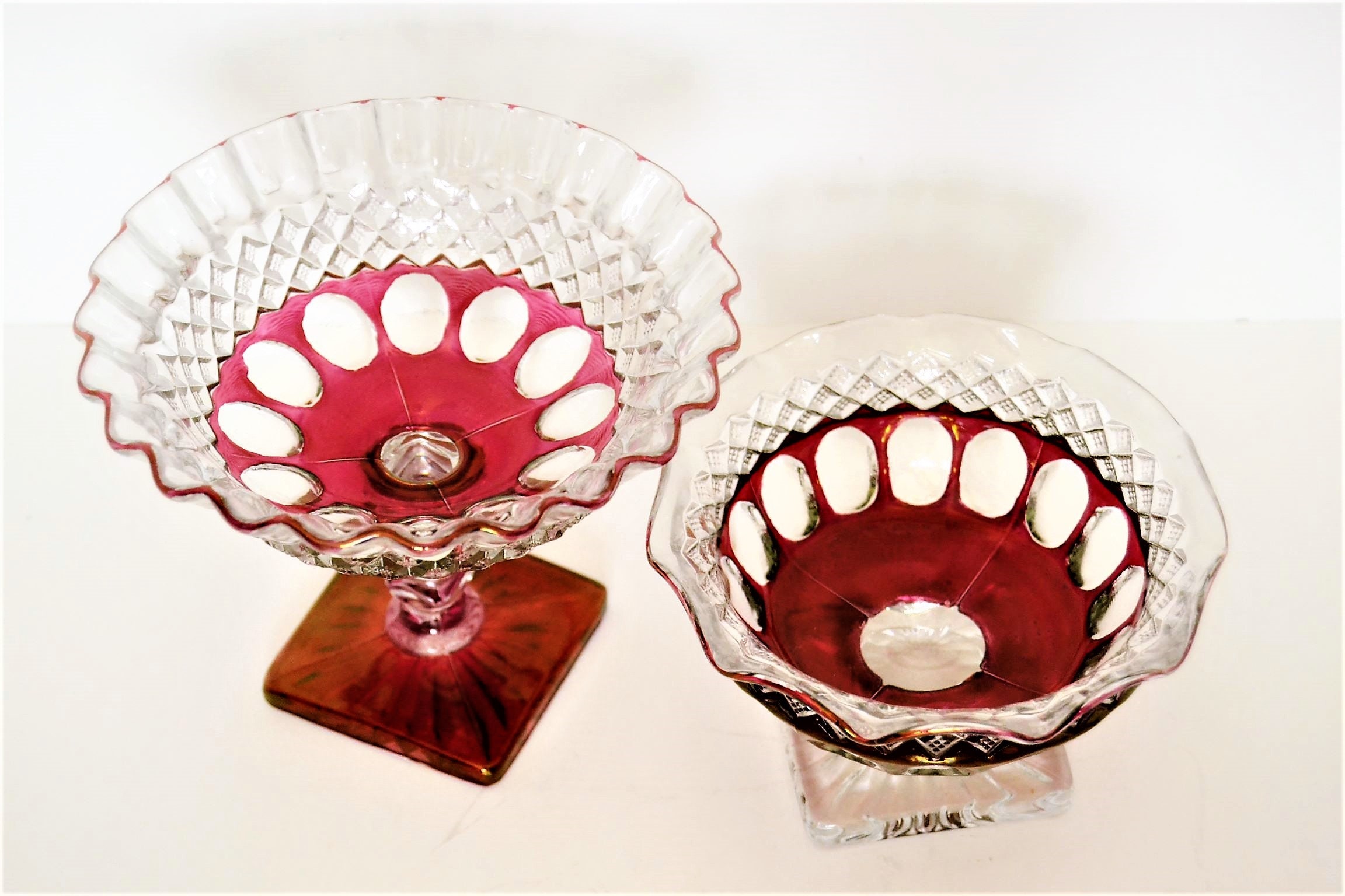 Vintage Flashed Ruby Red Candy Dishes Westmoreland Wakefield - Etsy