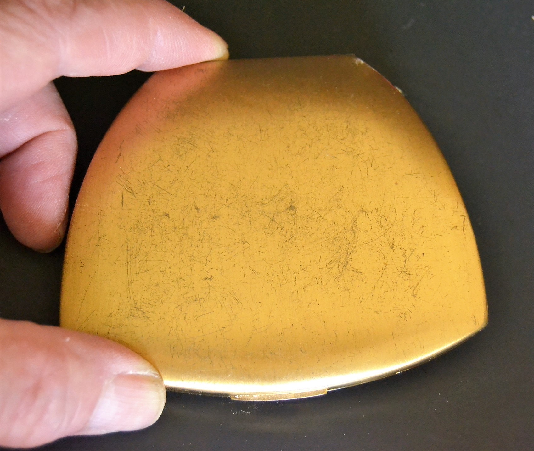 Vintage Etched Elgin American Shell Makeup Compact - Etsy