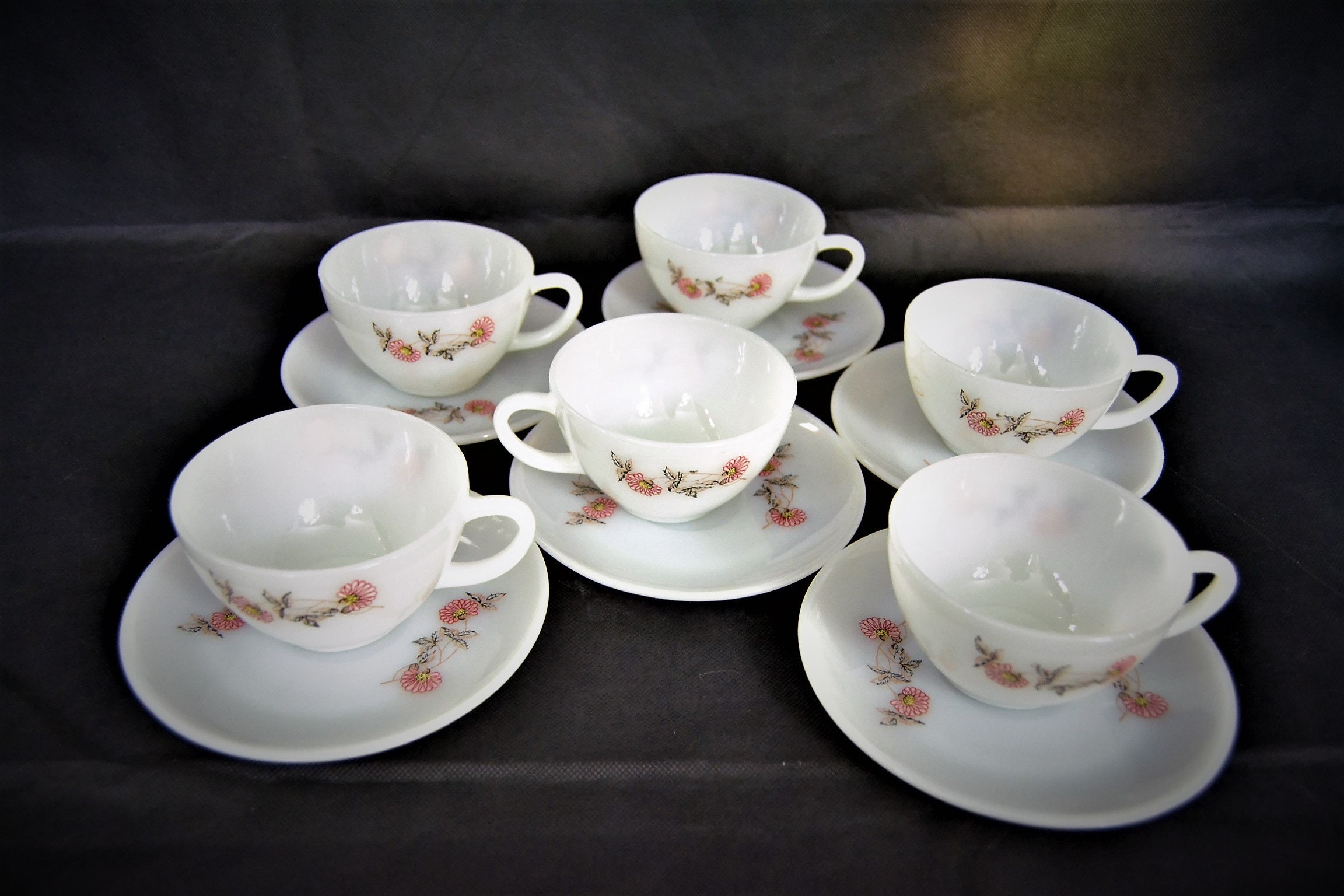 Fire King Dinnerware Set 30 Pieces Fleurette Pattern - Etsy