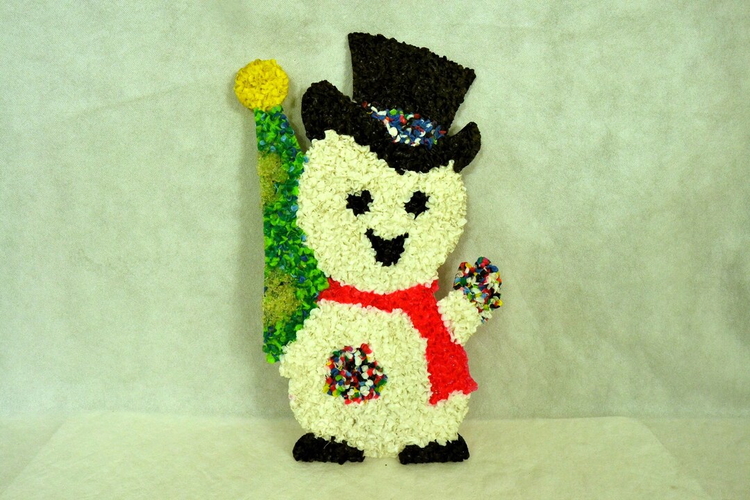 Vintage Popcorn Snowman Holiday Decoration - Etsy