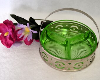 AQUA VASELINE GLASS Dish Curled Edge Candy Dish Lit From Within Blue - Etsy