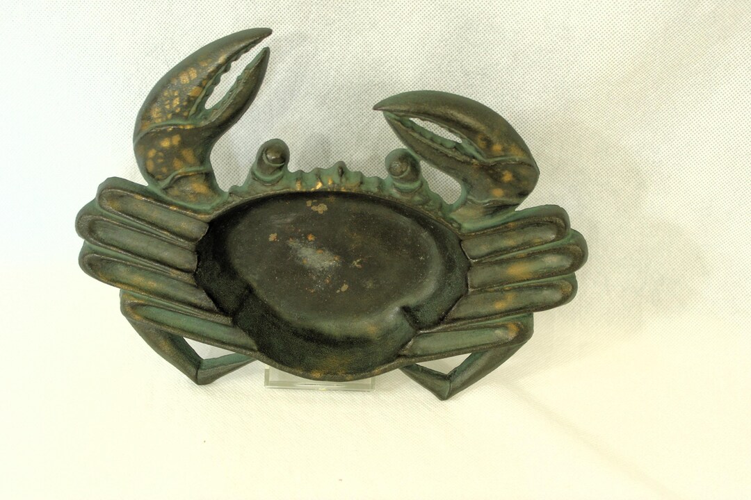 Vintage Cast Iron Crab Ashtray/trinket Dish - Etsy