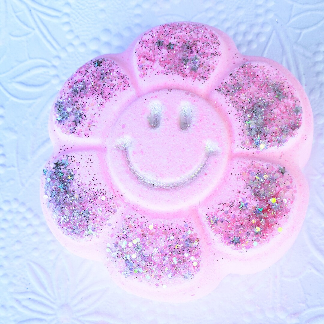 Daisy Bath Bomb Happy Face Smiley Face Bath Bombs for Kids - Etsy