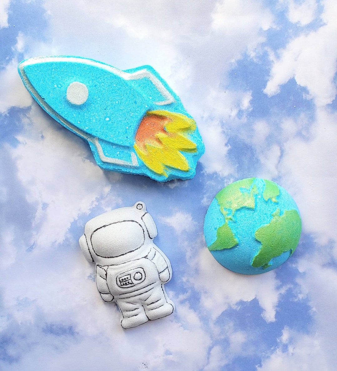 Outer Space Bath Bomb Gift Set: Rocket, Astronaut, World - Etsy