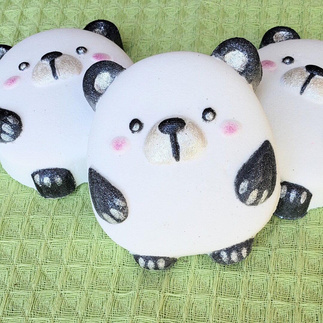 Panda Bear Bath Bomb: Kawaii Teddy Bear - Black and White - Etsy