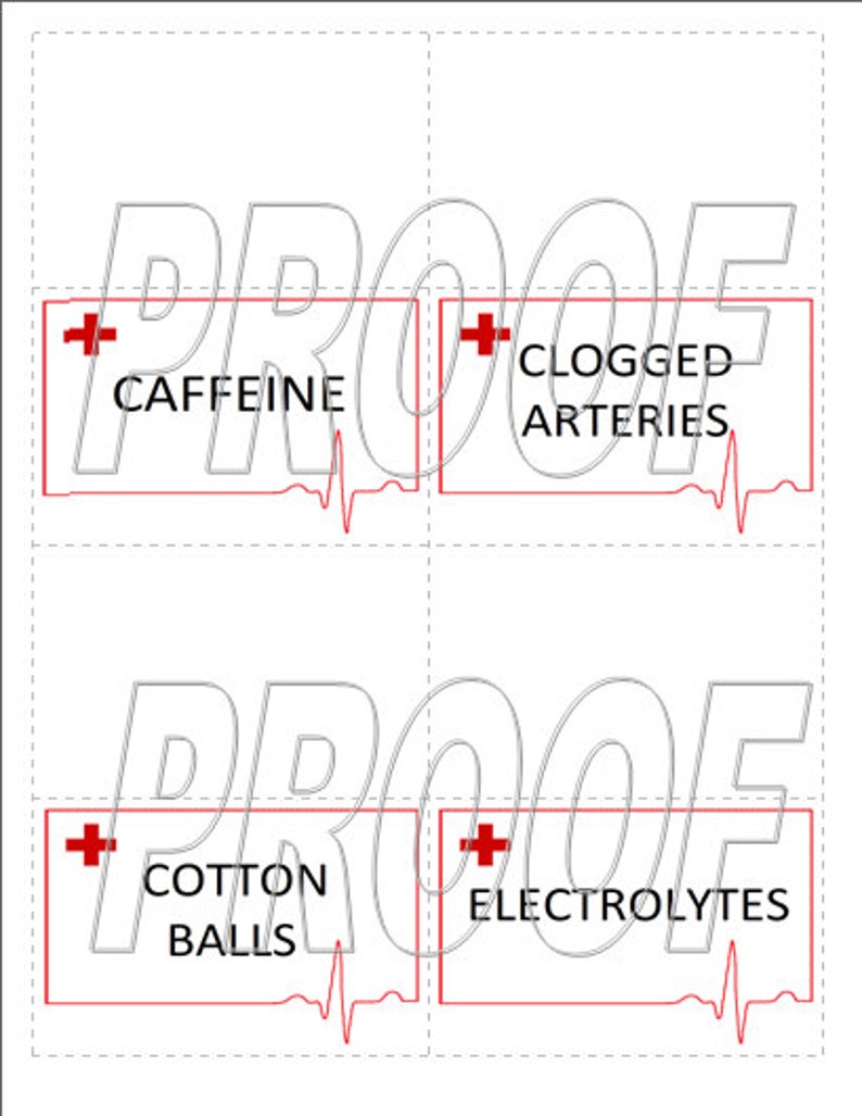 28 Instant Download Hospital Themed Food Tents - Etsy