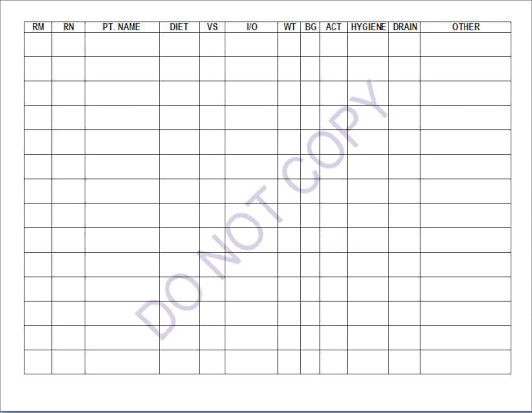 CNA Report Sheet - Etsy