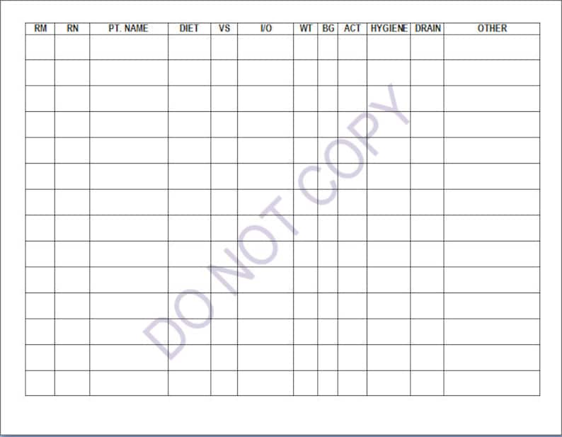 CNA Report Sheet - Etsy